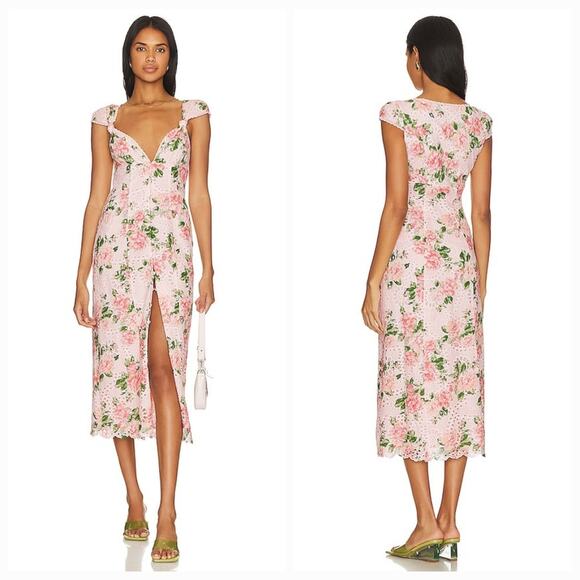MAJORELLE | Dresses | Majorelle Chrishelle Midi Dress In Pink Green ...